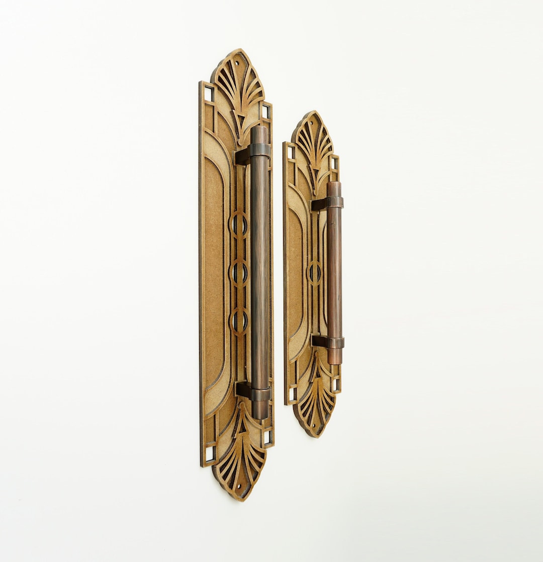 SKYLINE - Large/wide | Art Deco Backplate, Decorative Door Knob ...