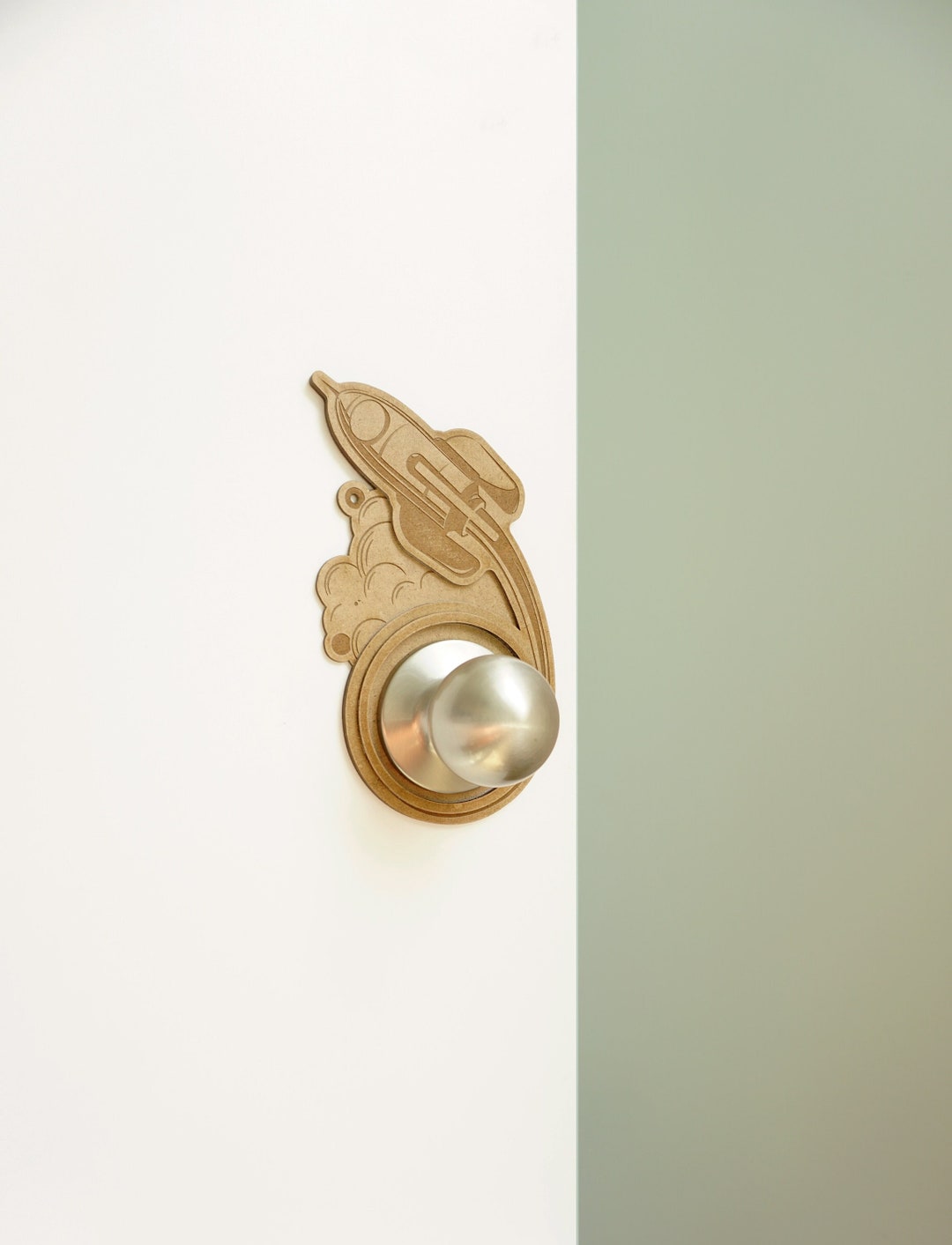 SPACESHIP | Decorative Door Knob Backplate, Interior Door Plate, Door ...