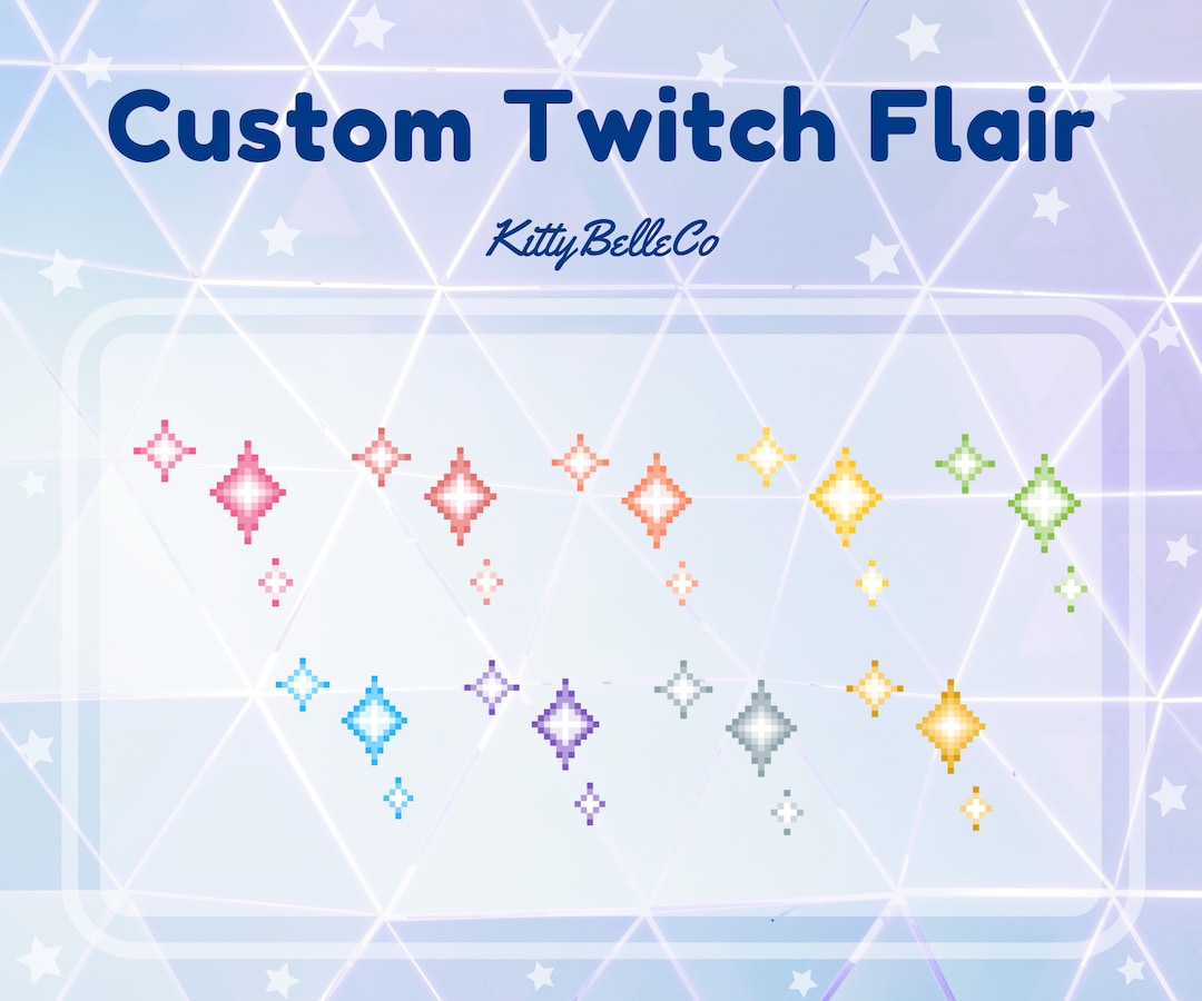 Custom Twitch Badge Flair Pixel Sparkle - Etsy