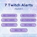 7 Twitch Alerts Purple Starry Pixel - Etsy