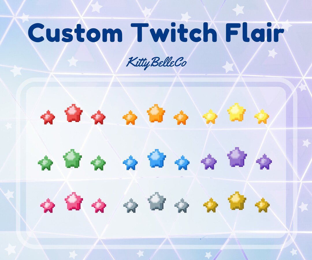 Custom Twitch Badge Flair Pixel Stars - Etsy