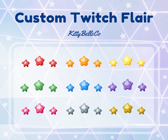 Custom Twitch Badge Flair Pixel Stars - Etsy