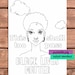Black Lives Matter Coloring Page - African-american Woman, 2 Versions ...