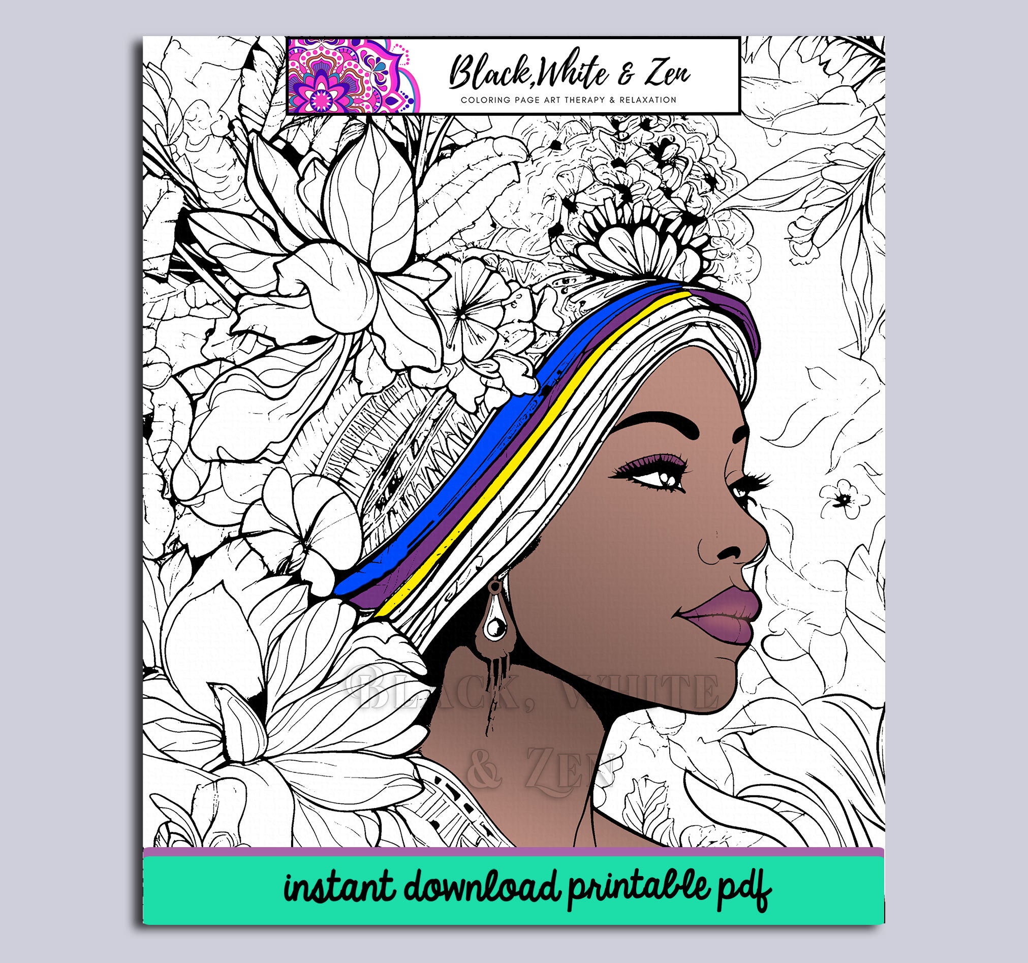 Living the Hi Life 3 Shading Versions - African American Black Woman ...