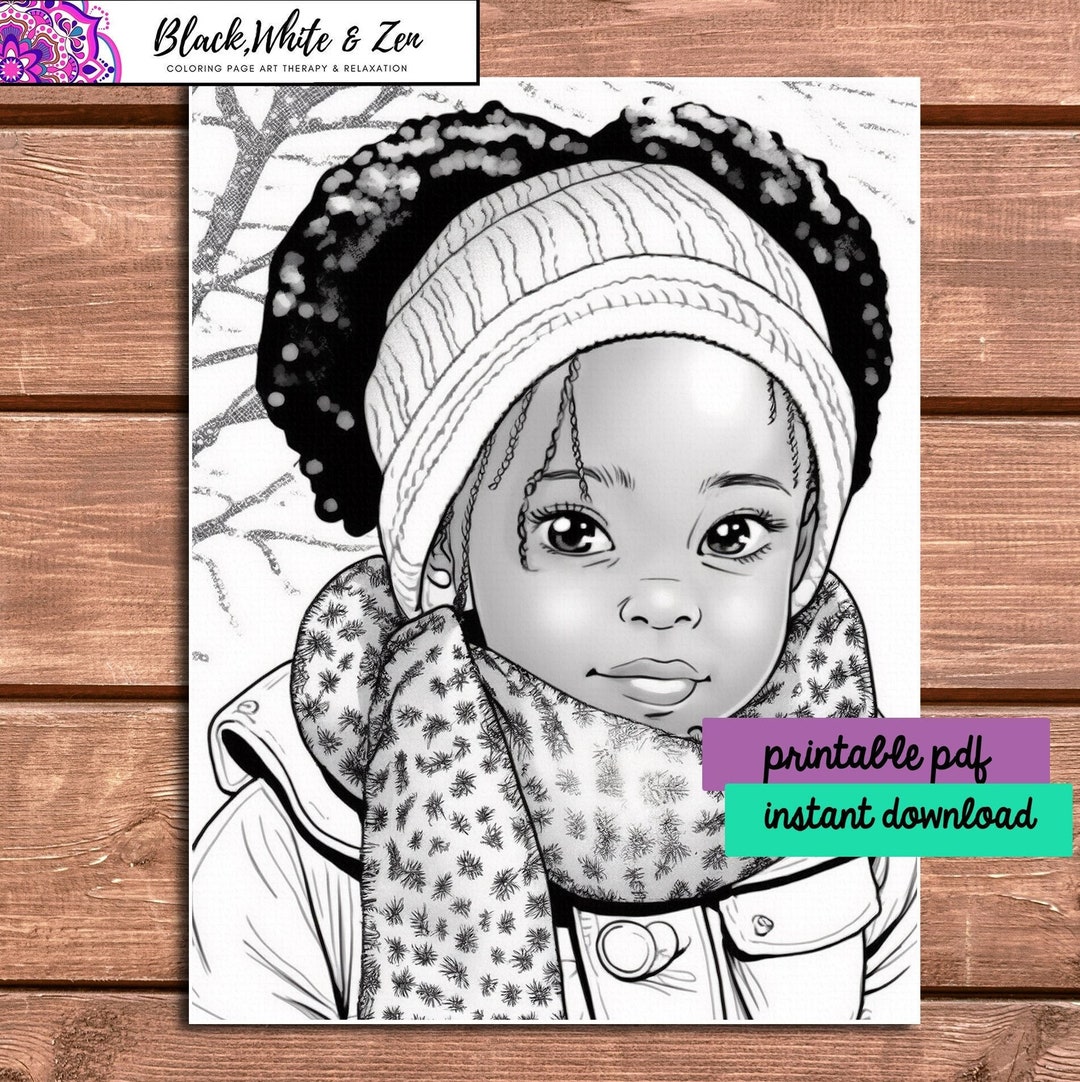 Little Rudy Bundled in the Snow -adorable African-american Girl ...
