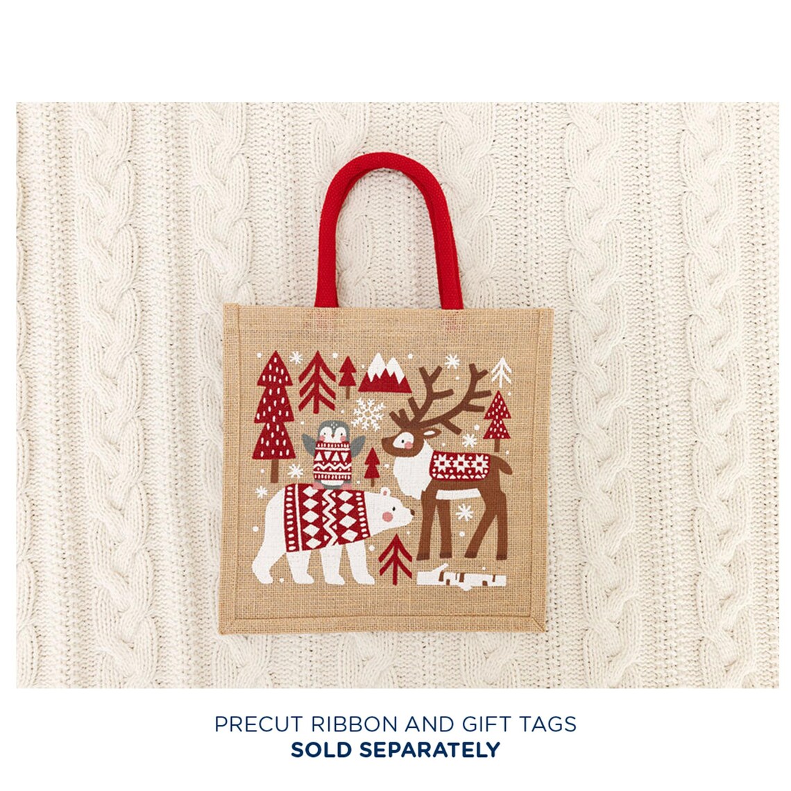 Small Christmas Gift Bag, Holiday Gift Bag , Reusable Christmas Gift ...