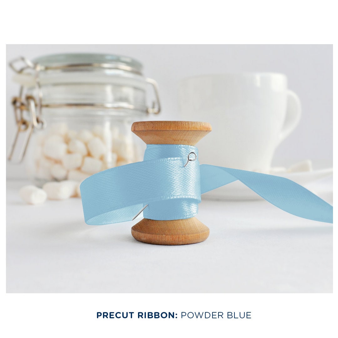10 MEDIUM Precut Ribbon - Powder Blue - Etsy