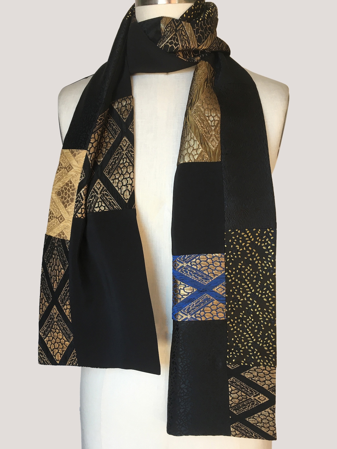 Unique Scarf 7 Handmade Silk Scarf Reversible Scarf Women's Scarf ...