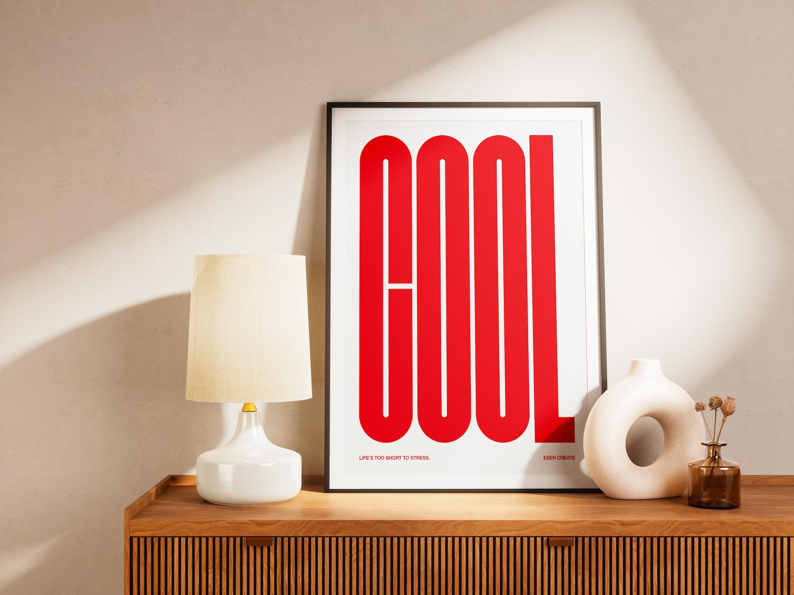 Cool Modern Wall Art in Red | Minimalist Design | Design Studio Poster ...