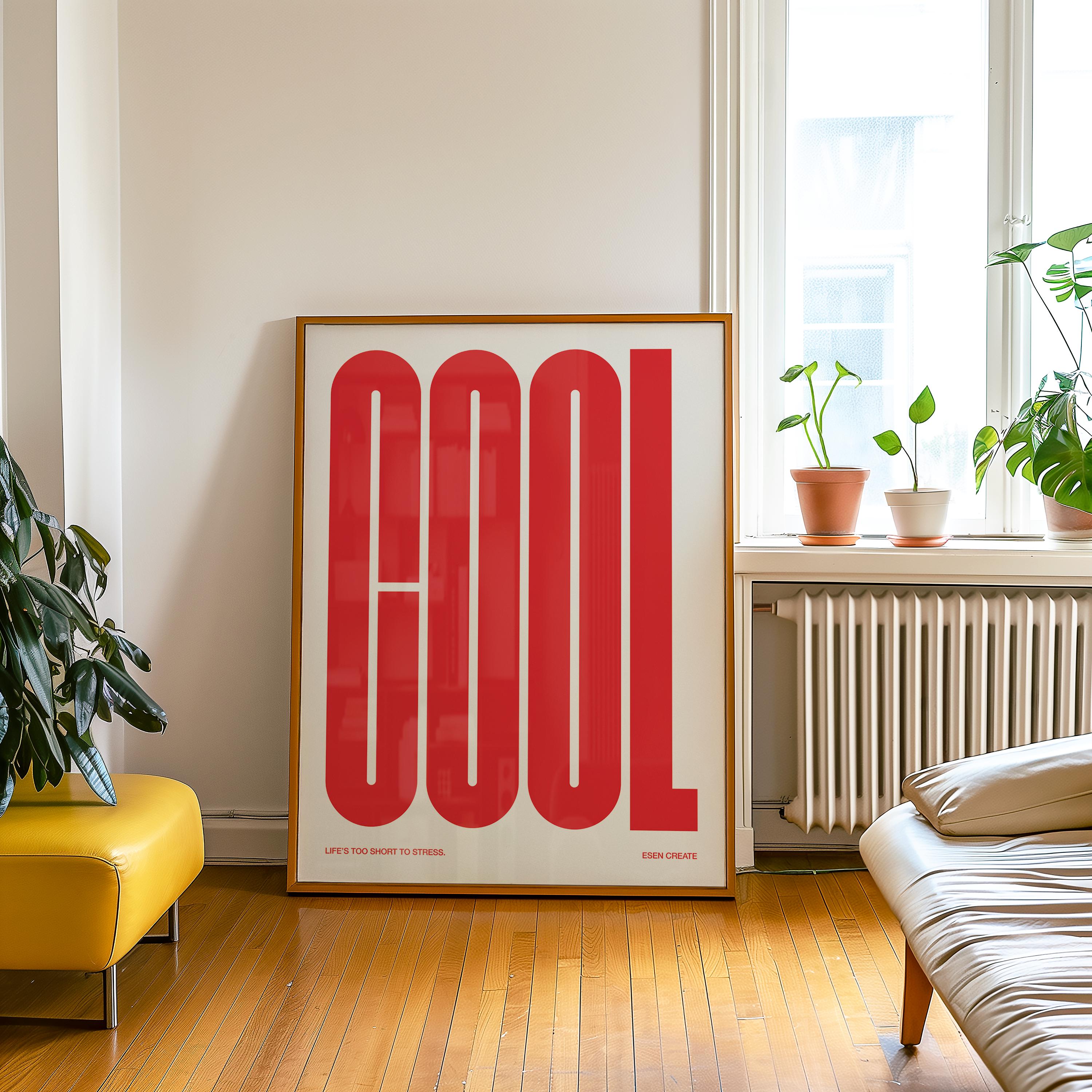 Cool Modern Wall Art in Red | Minimalist Design | Design Studio Poster ...