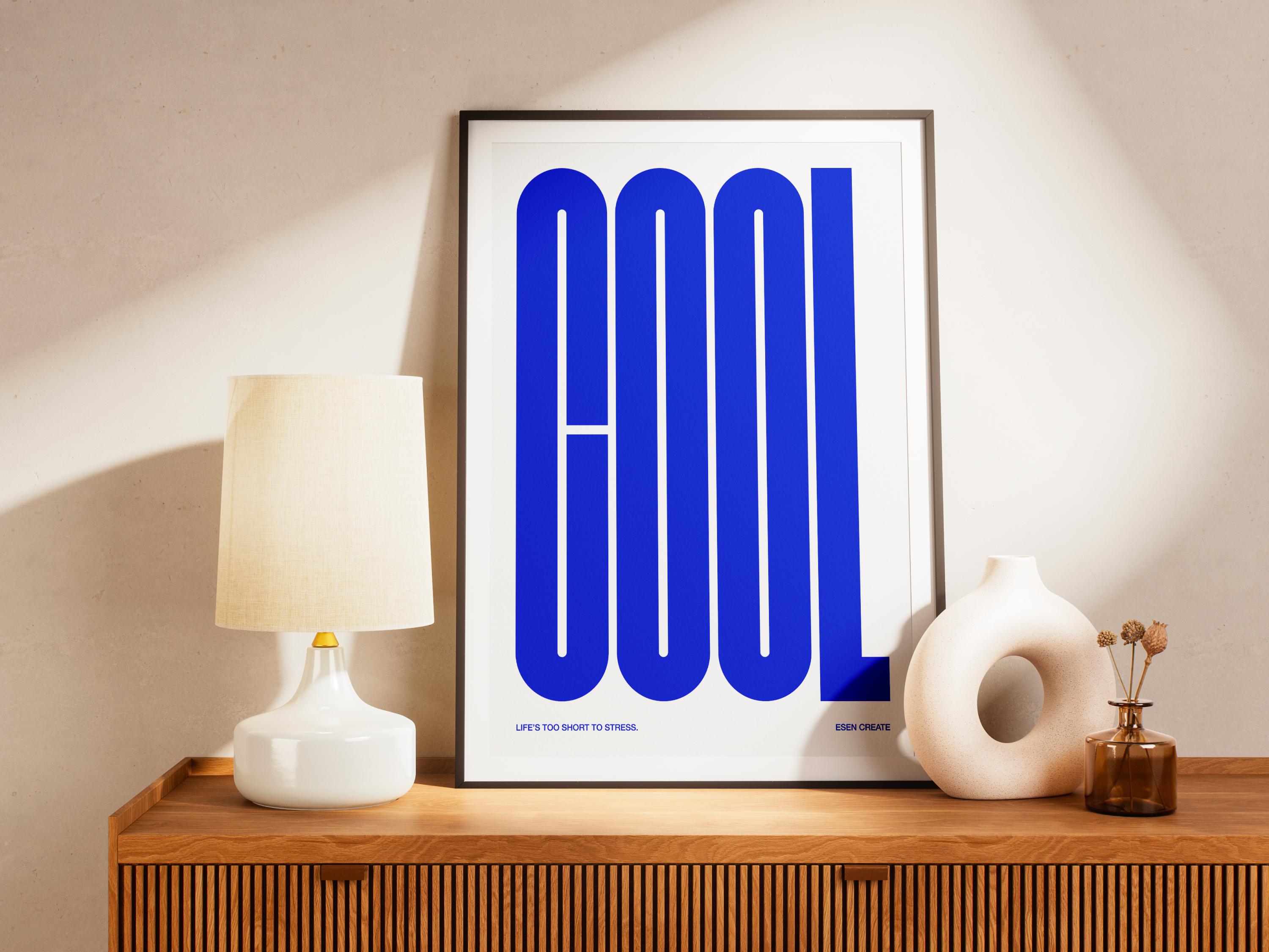 Cool Modern Wall Art in Blue | Minimalist Design | Design Studio Poster ...