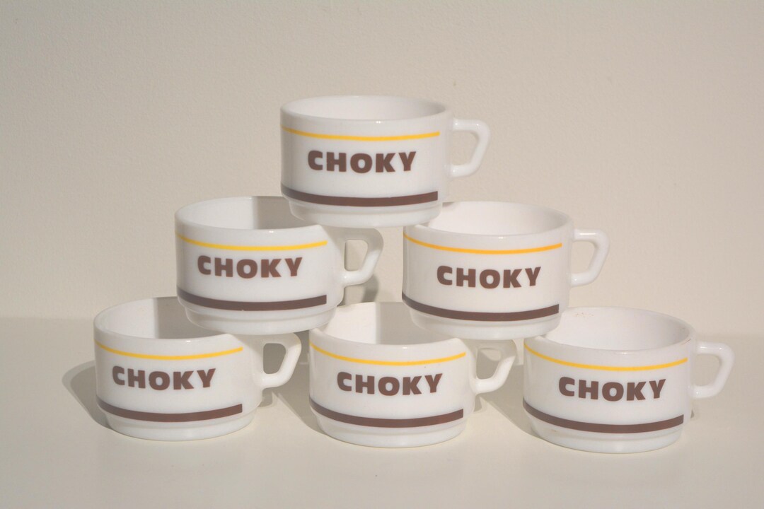 Vintage Arcopal Hot Chocolate Advertising Choky Milk Glass Cup - Made ...
