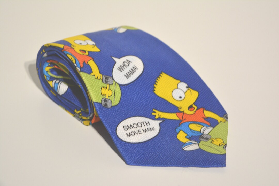 Vintage 1999 the Simpsons Bart Simpson Neck Tie 154 Cm - Etsy