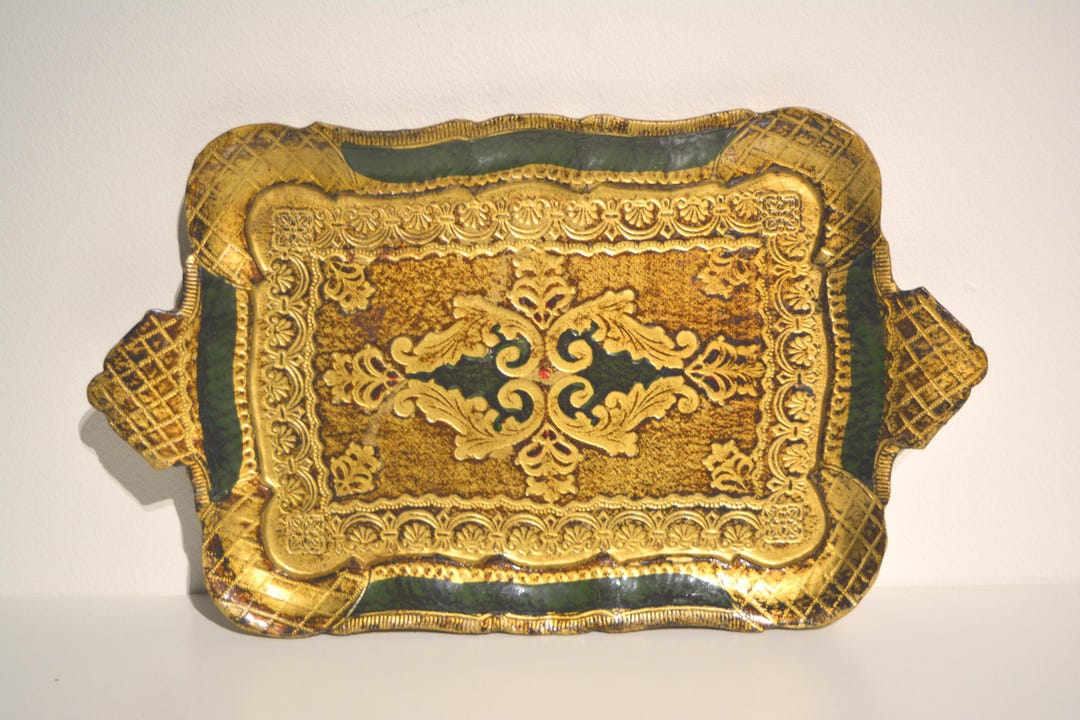 Vintage Florentine Serving Tray - Made in Italy - Etsy