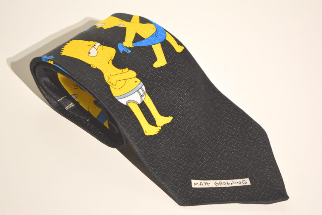 Vintage the Simpsons Bart Simpson / Homer Simpson Neck Tie - 150 Cm - Etsy