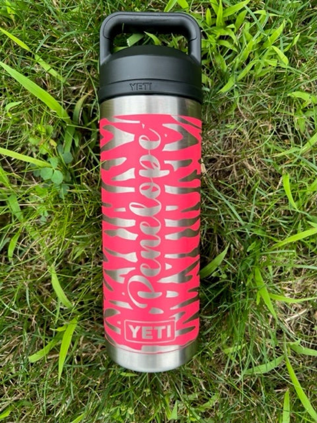 18 Oz YETI Custom Zebra Print Engraved Rambler Bottle - Etsy