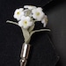 Poirot Lapel Pin Tussie Mussie Pin White Boutonniere Tiny Pin - Etsy