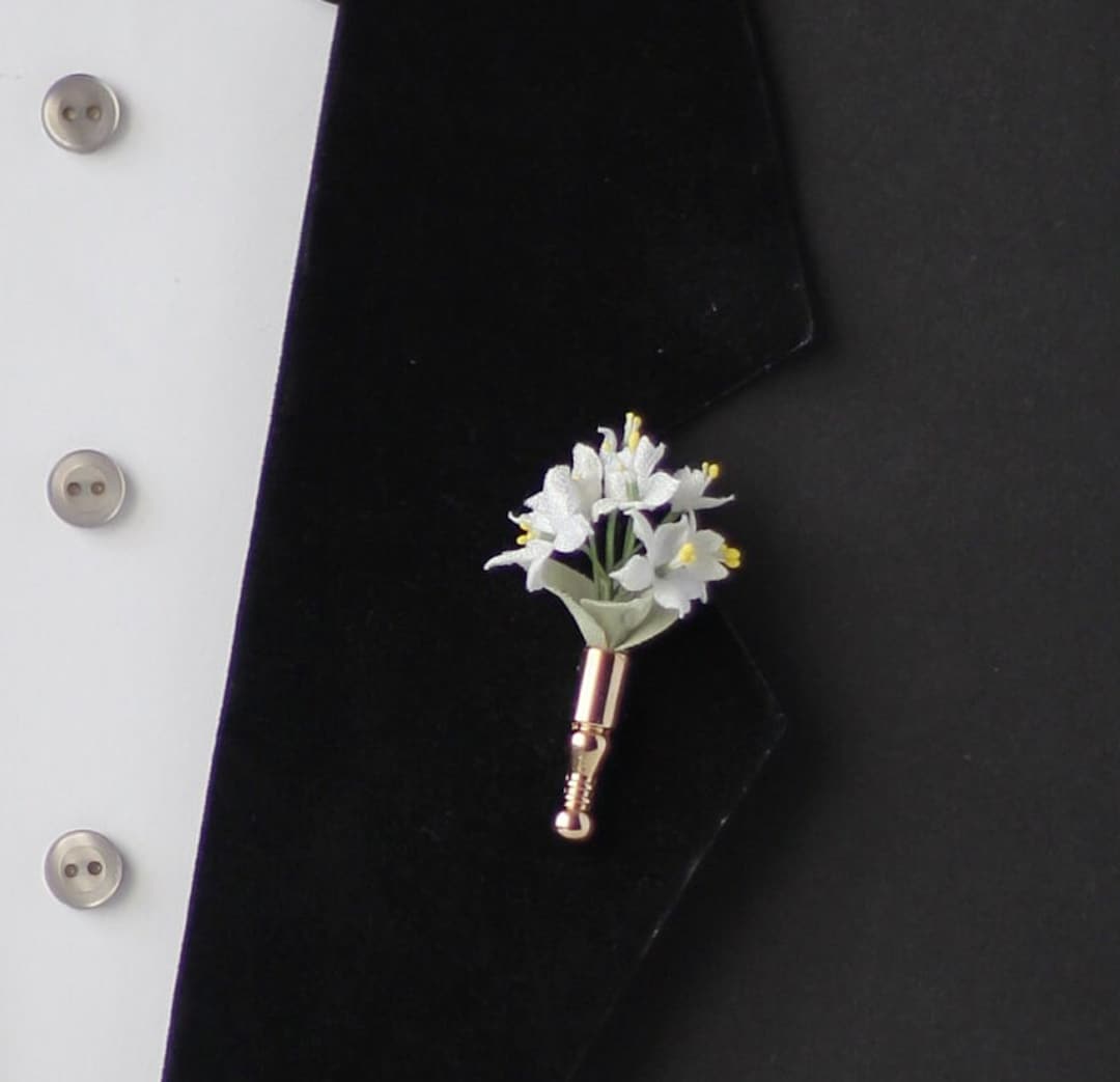 Elegant Poirot Lapel Pin - Tussie Mussie Inspired Brooch for Men With ...