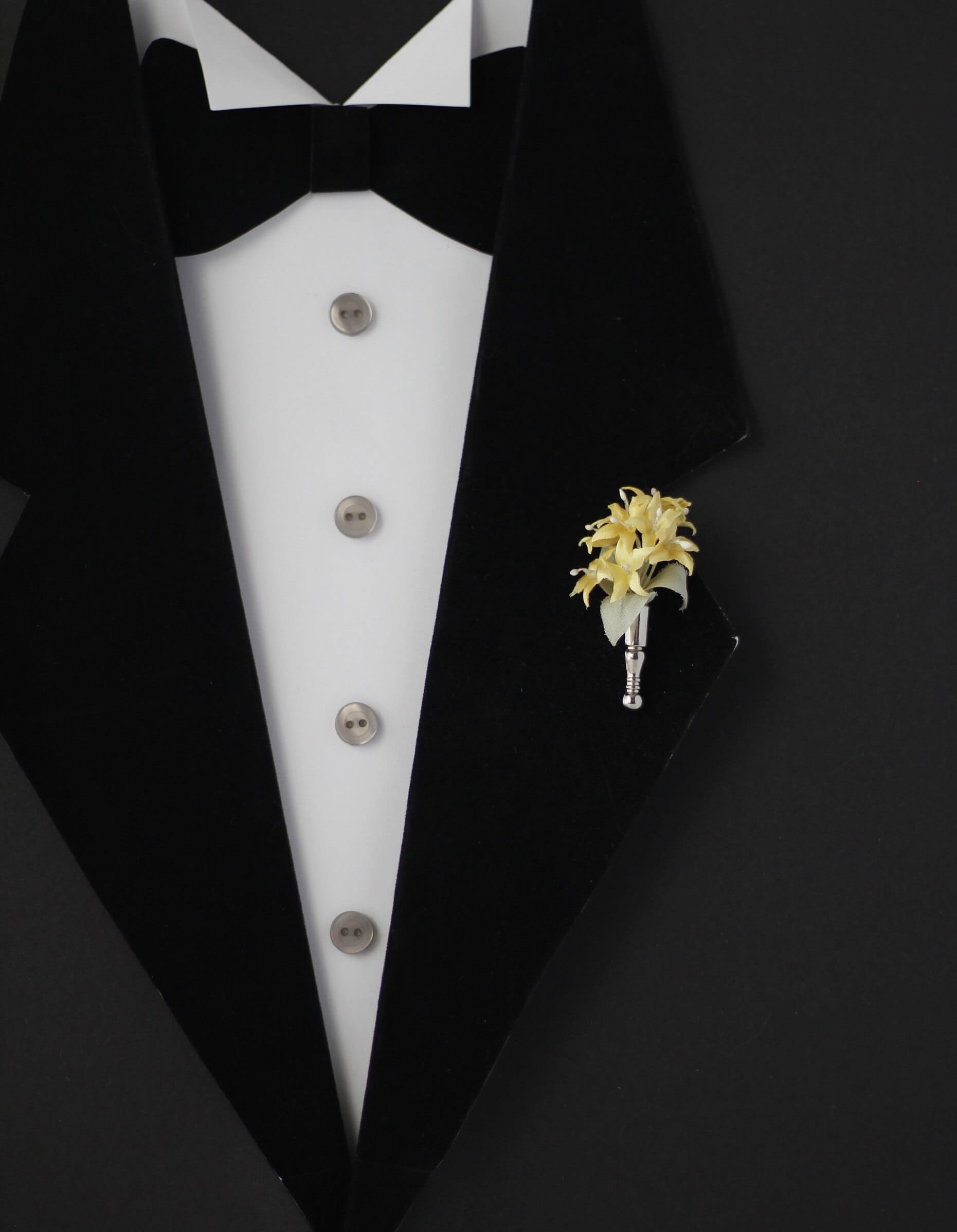 Poirot Lapel Pin Tussie Mussie Pin Yellow Boutonniere Tiny Pin - Etsy