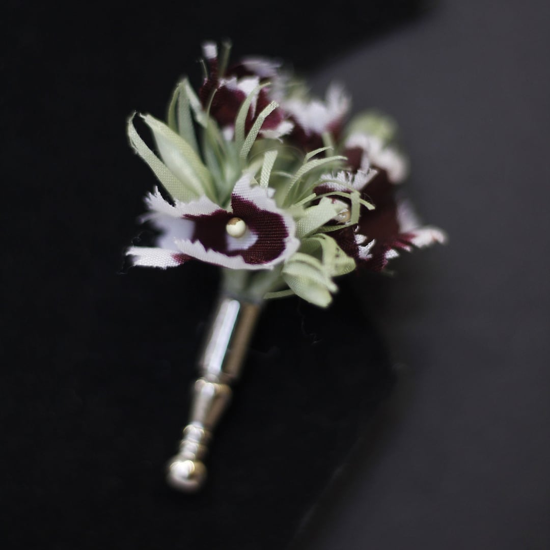 Poirot Lapel Pin Carnation Pin Tussie Mussie Tiny Pin - Etsy