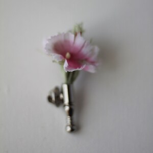 Poirot Lapel Pin Sweet William Pink Boutonniere Lapel Vase Pin Tussie ...