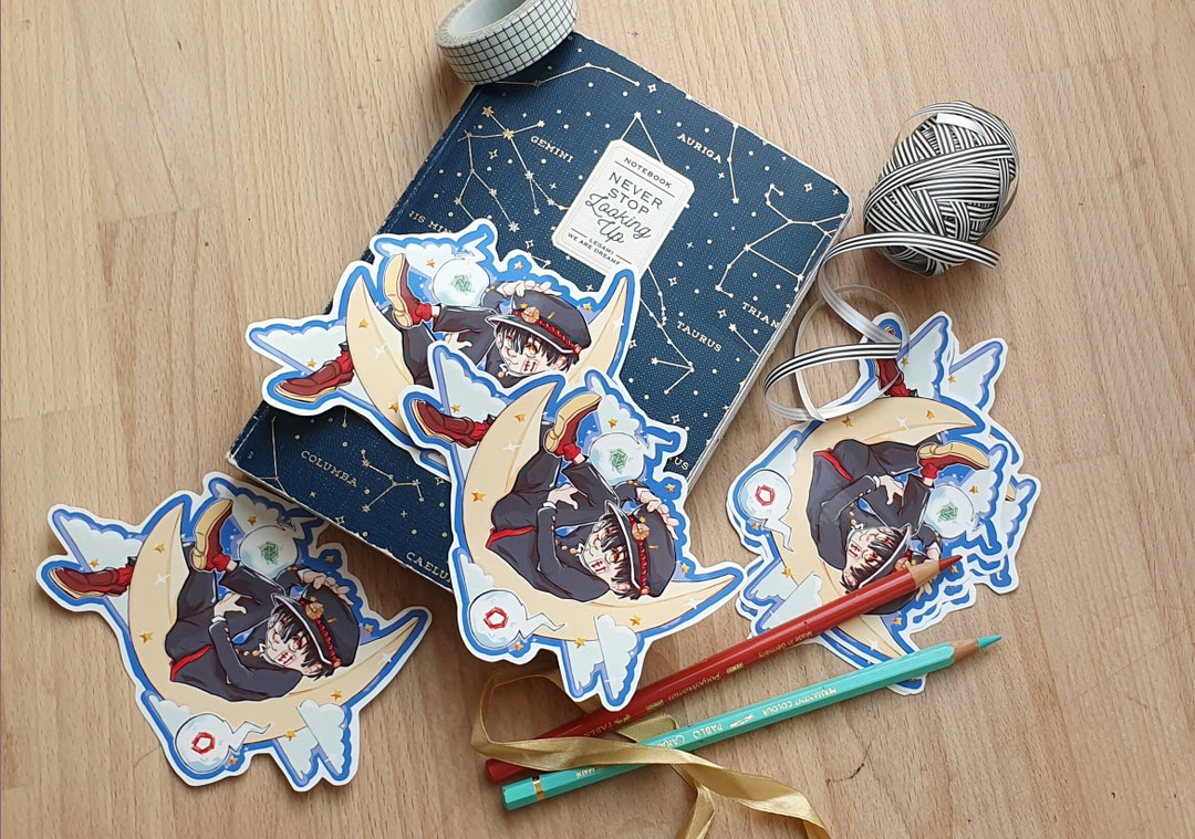 Hanako Sticker Jibaku Shounen Hanako-kun Yugi Amane Sitting on the Moon ...