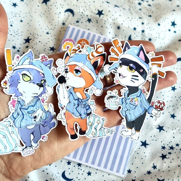 Furry Deer Stickers - Etsy