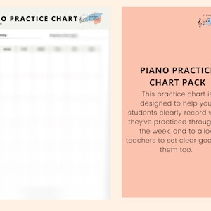 Piano Practice Chart PDF - Piano Printable Pdf, Students Piano Practice ...