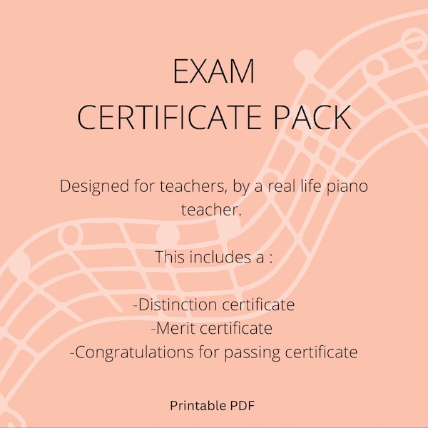 Music Lesson Certificate - Etsy