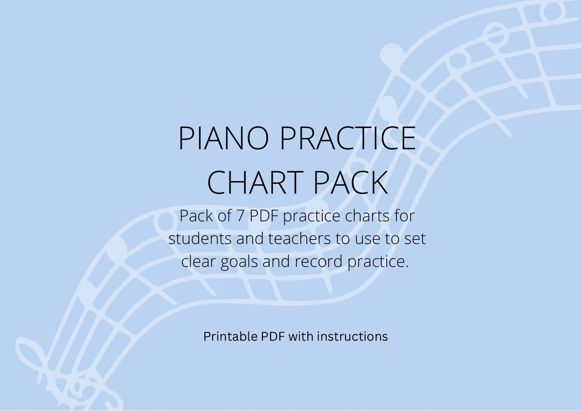 Piano Practice Chart PDF - Piano Printable Pdf, Students Piano Practice ...