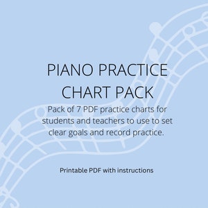 Piano Practice Chart PDF - Piano Printable Pdf, Students Piano Practice ...