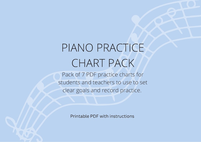 Piano Practice Chart PDF - Piano Printable Pdf, Students Piano Practice ...