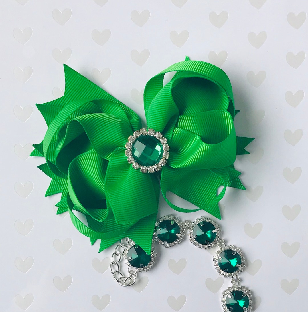 Emerald Green Cat Dog Collar Accessory (rhinestone) Gift - Etsy