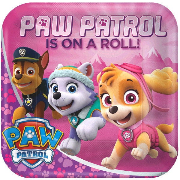PINK Paw Patrol Party Supplies - Etsy