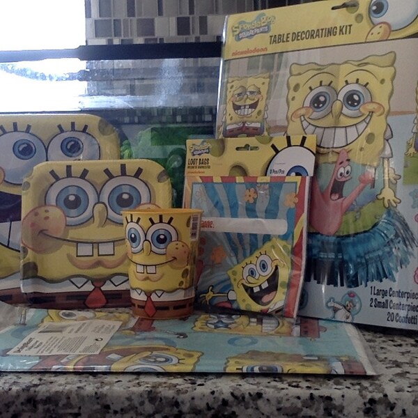 Spongebob Party Supplies - Etsy