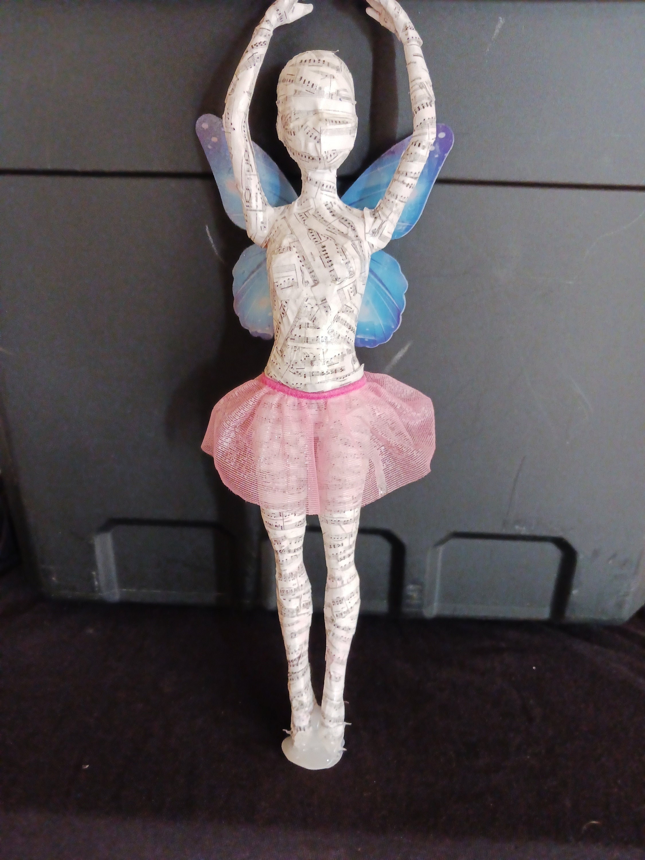 Papier Paper Mache Figure Sculpture Ballerina Fairy Pixie Cat - Etsy