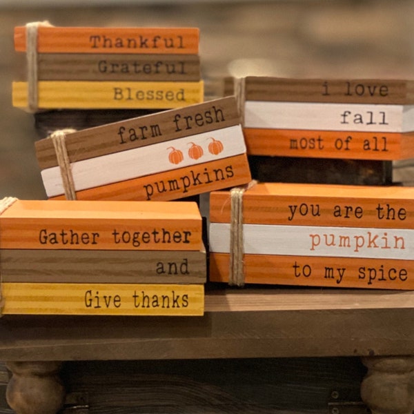 Fall Book Stacks - Etsy