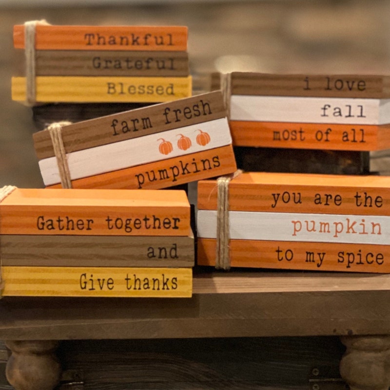 Fall Book Stack - Etsy