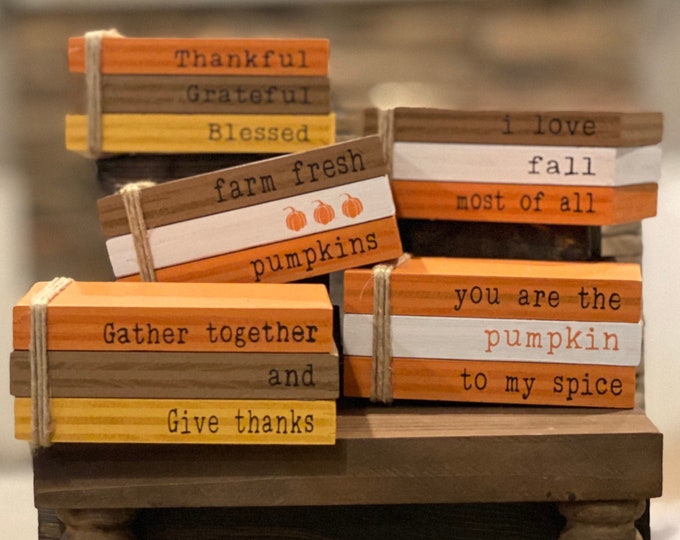 Thanksgiving Book Stacks-thanksgiving Book Bundles-fall Book Stacks ...