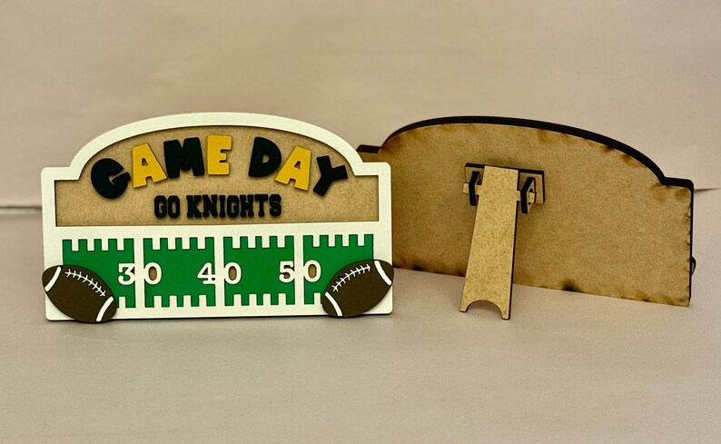 Personalized Football Team Sign, Handmade Game Day Decor - Etsy