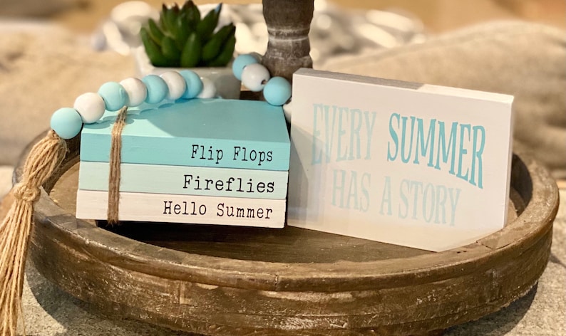 Beach Bundle Rustic Farmhouse Decor for Tiered Trays-5 Piece - Etsy