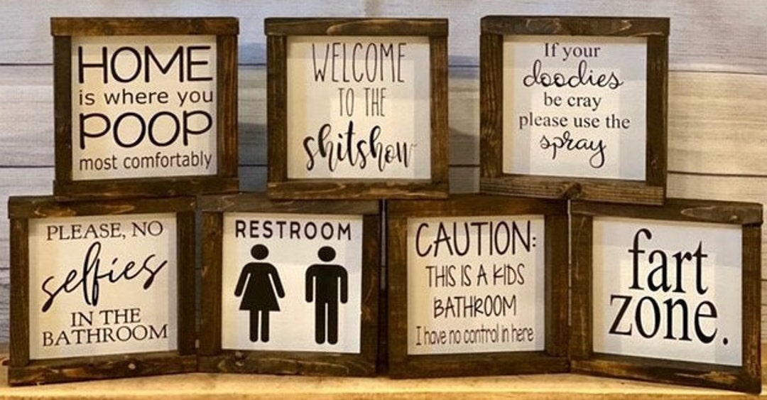 Bathroom Decor, Bathroom Sign, Funny Bathroom Sign, Restroom Sign ...