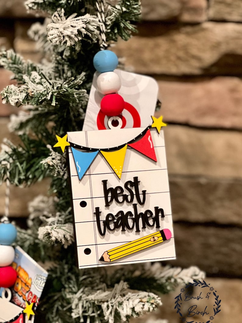 Teacher Gift Teacher Gift Card Holder Teacher Christmas - Etsy