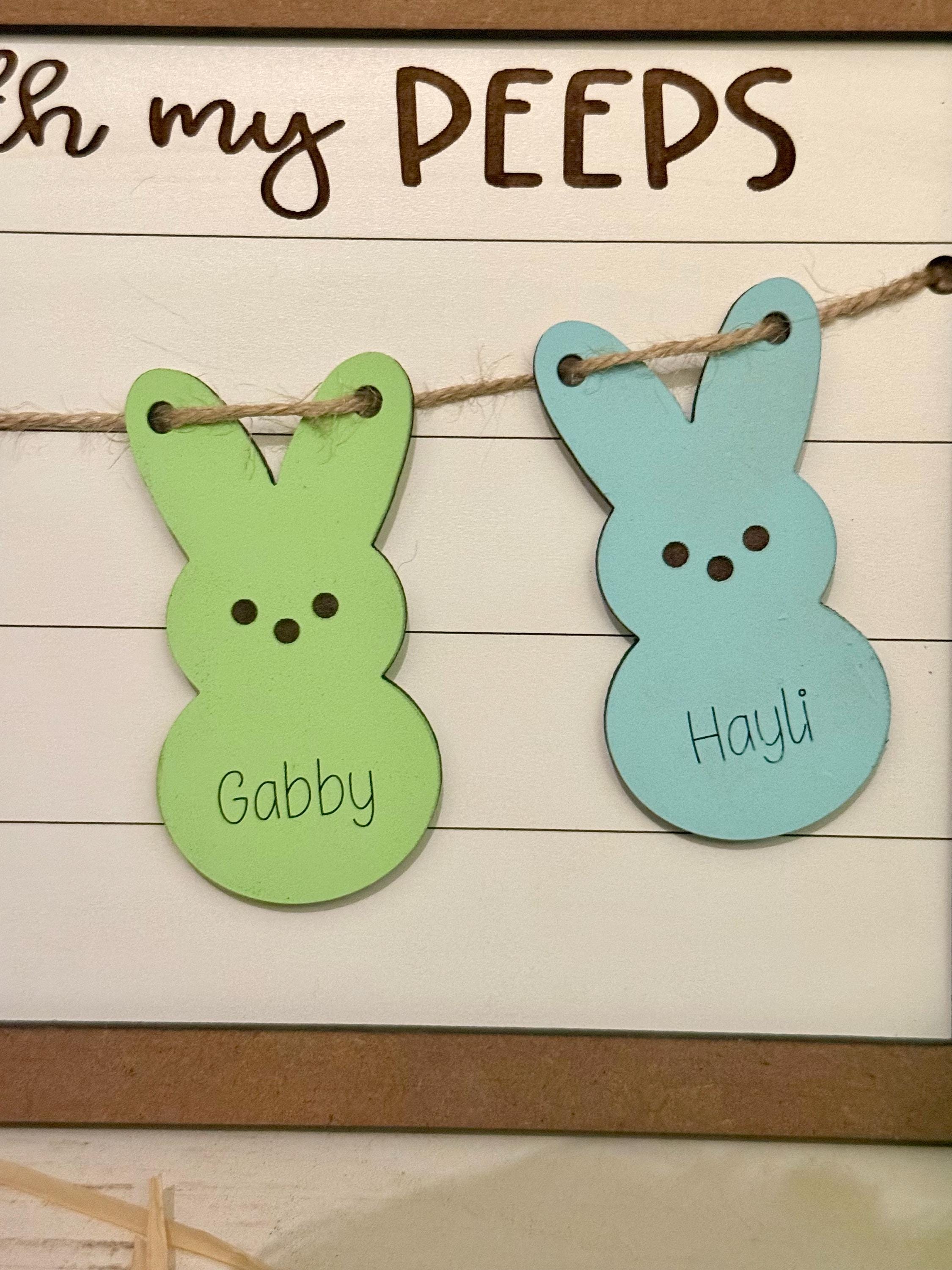 Personalized Easter Sign, Hanging With My Peeps, Easter Sign ...
