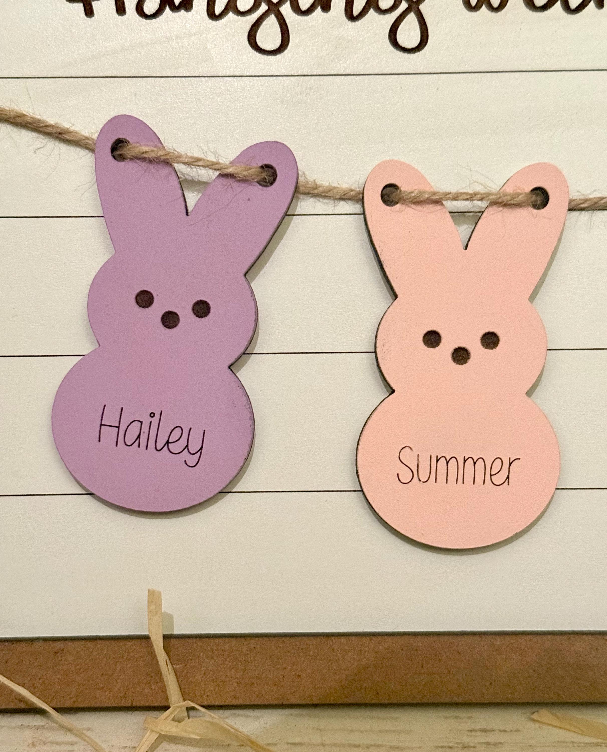 Personalized Easter Sign, Hanging With My Peeps, Easter Sign ...