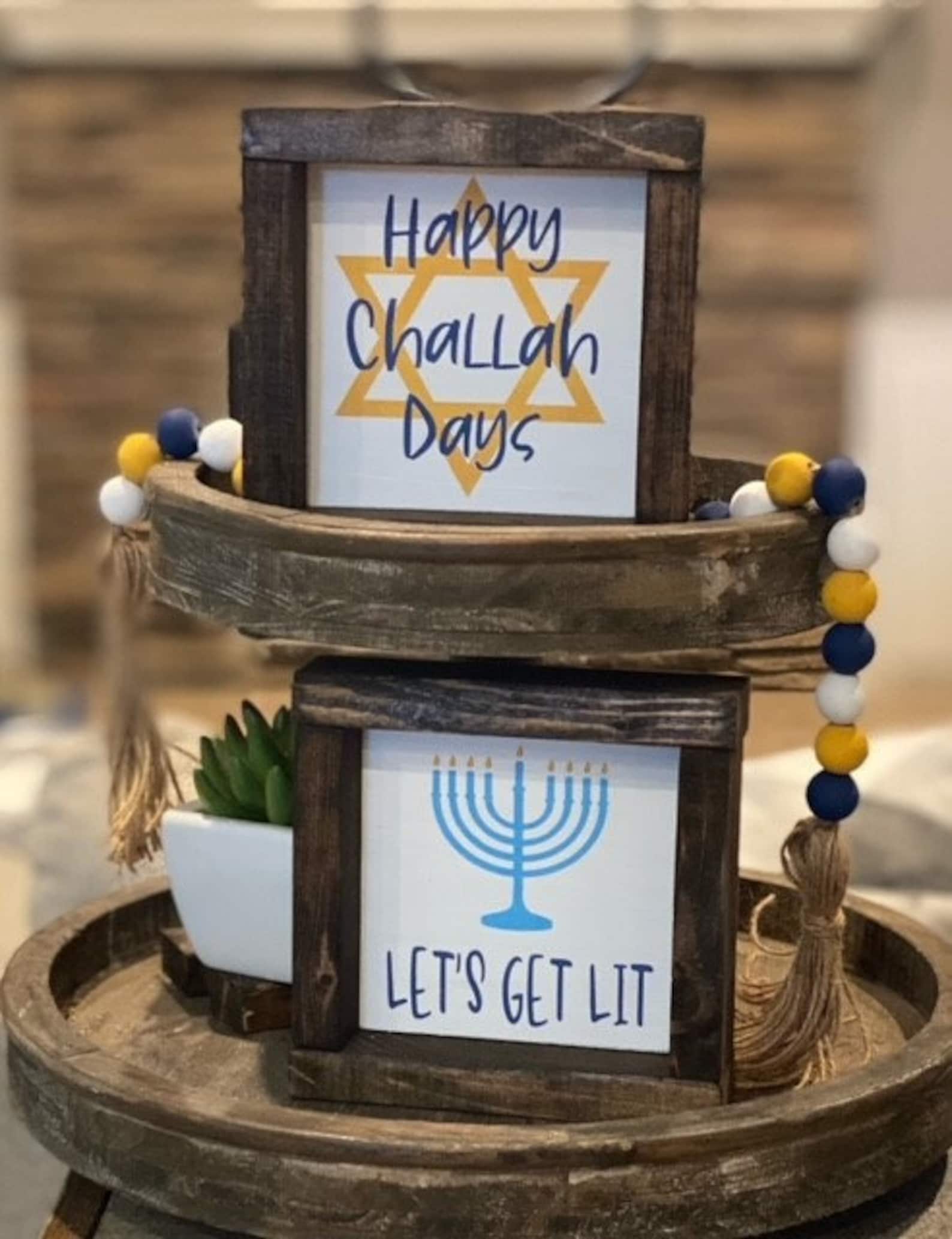 Hanukkah Framed Signs Hanukkah Decor Hanukkah Tiered Tray - Etsy