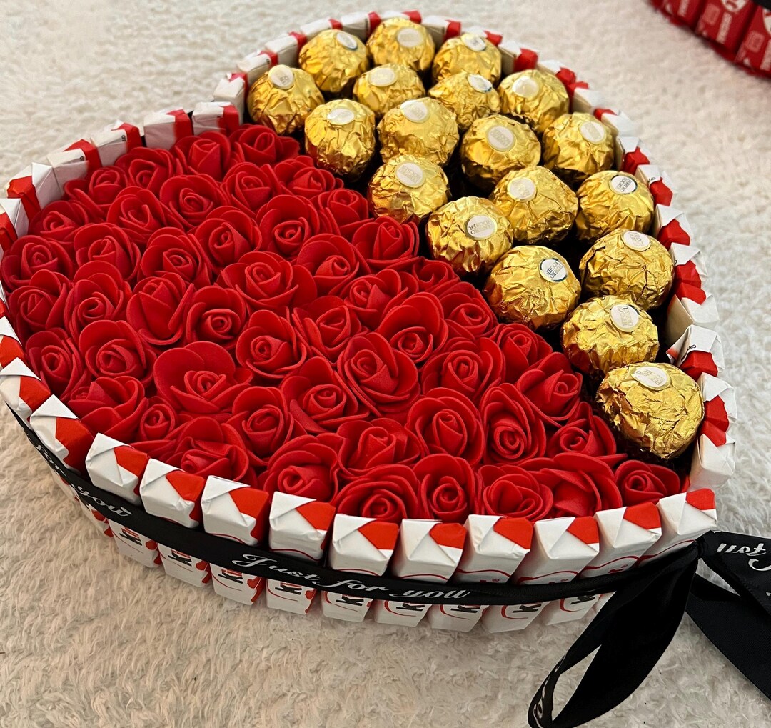 Valentines Ferrero Gift Box Birthday Chocolate Flower Gift Personalised ...
