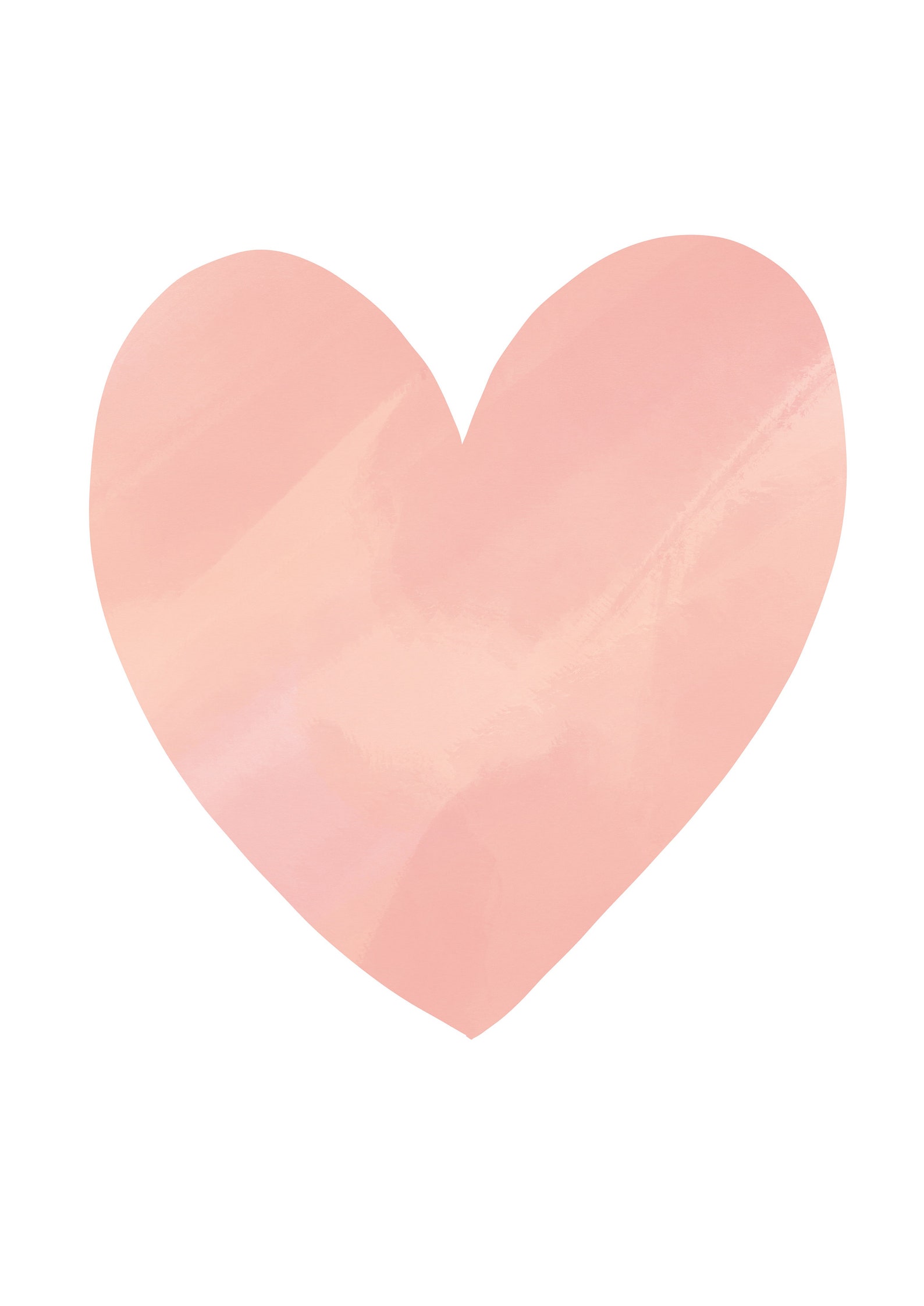 Blush Pink Heart, Wall Art Minimalist Pink, Light Pink, Nursery Decor ...