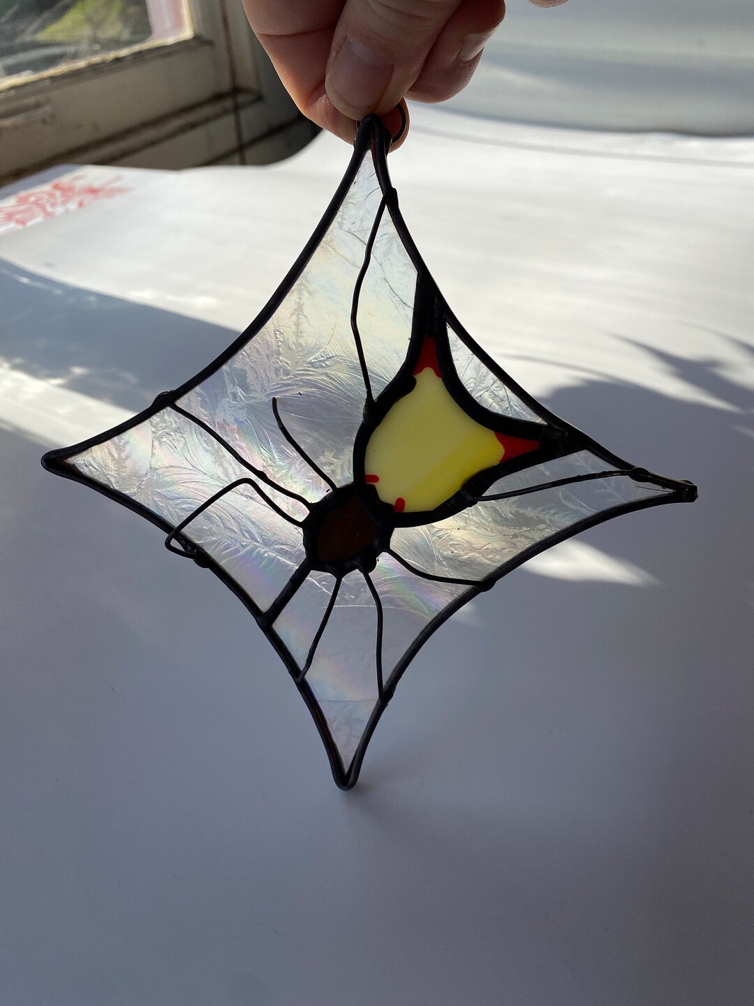 Triangle Orb Weaver Spider Stained Glass With 3-dimensional Legs on an ...