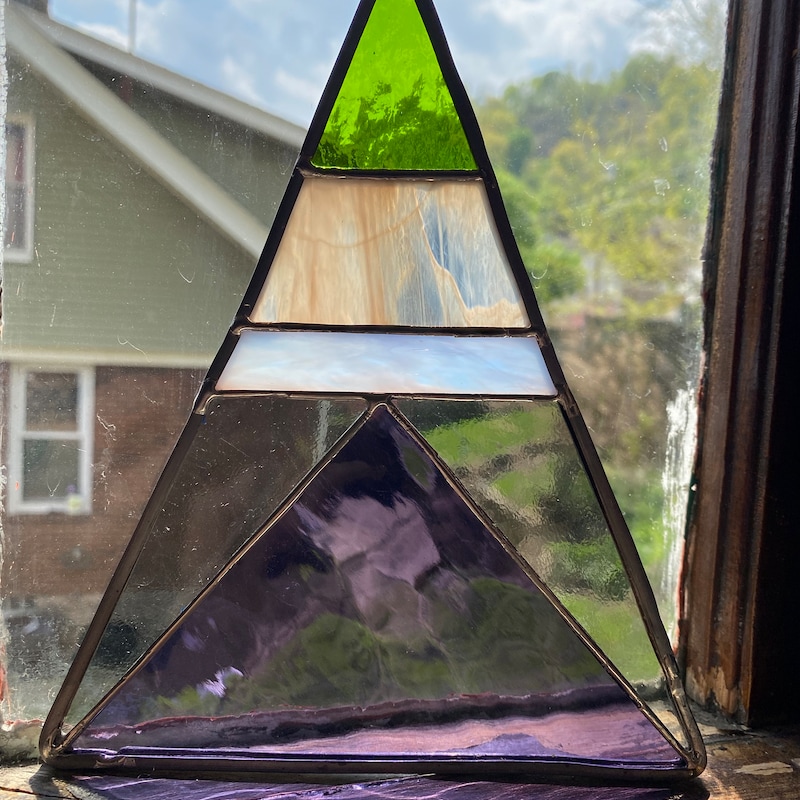 Stained Glass Triangle - Etsy